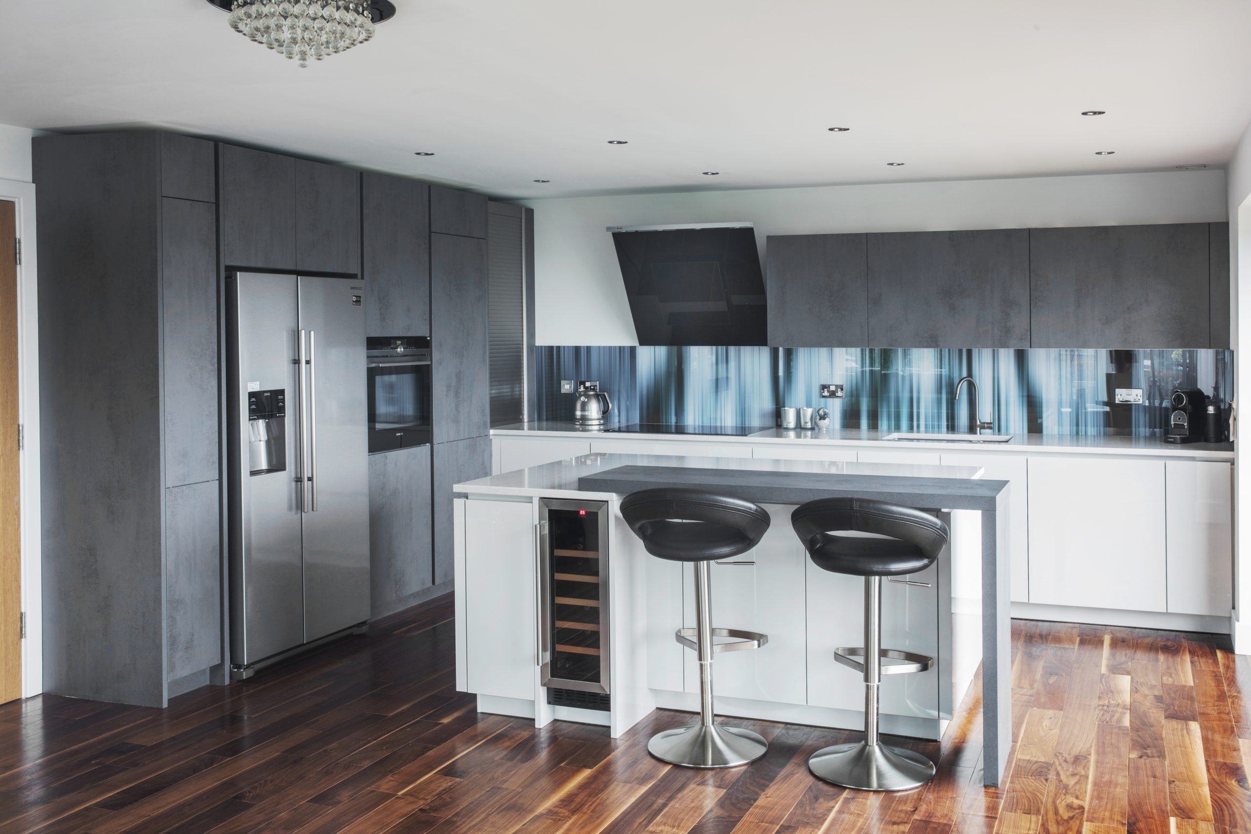 German Kitchen With Printed Splashback | Ashley Jay Kitchens