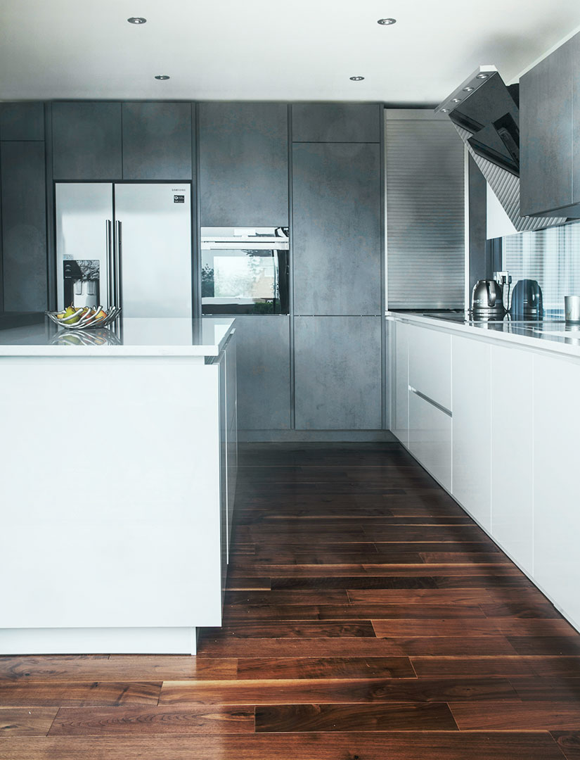 German Kitchen With Printed Splashback | Ashley Jay Kitchens