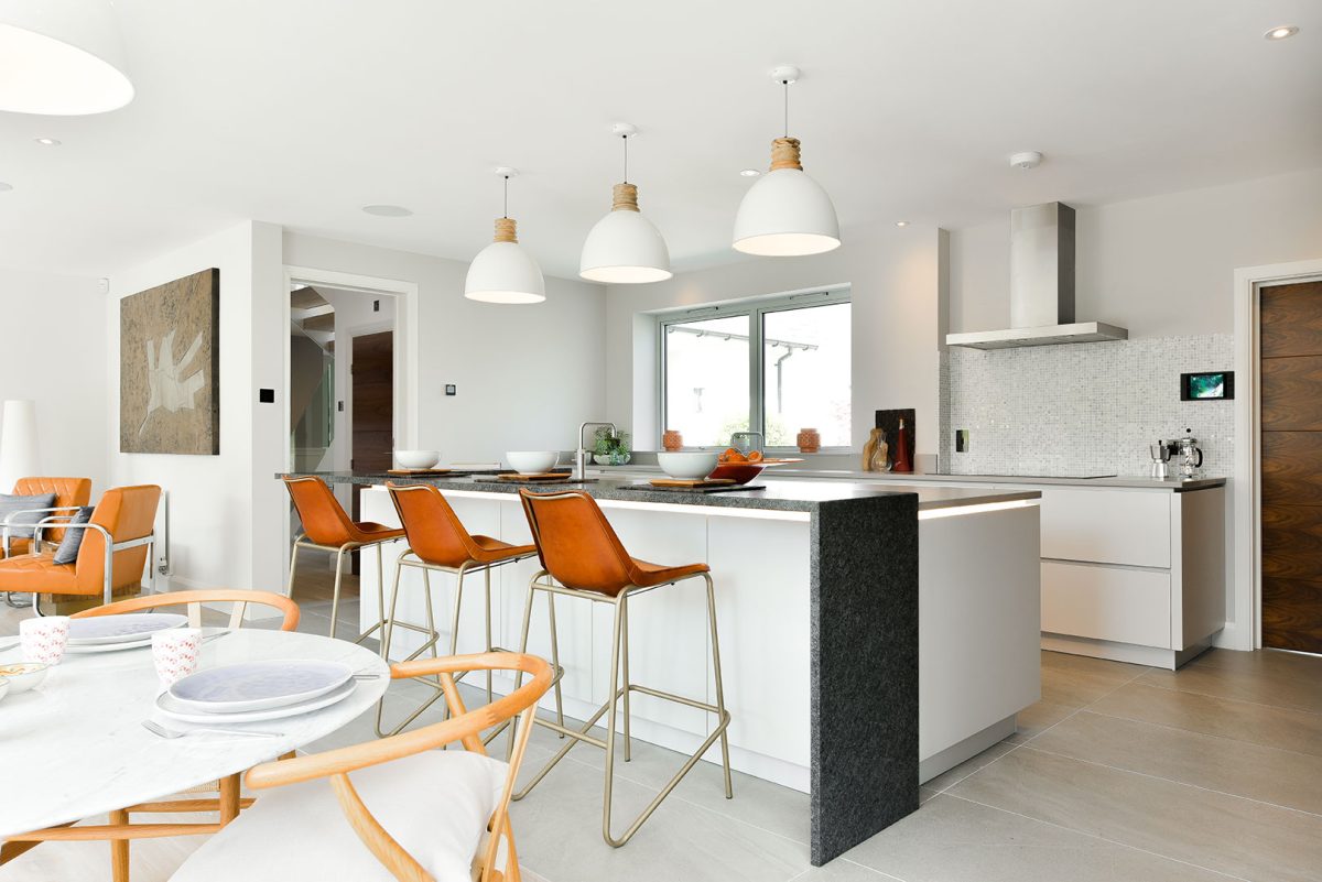 Open Plan Kitchen With Feature Island - Ashley Jay - Luxury Kitchens Sussex
