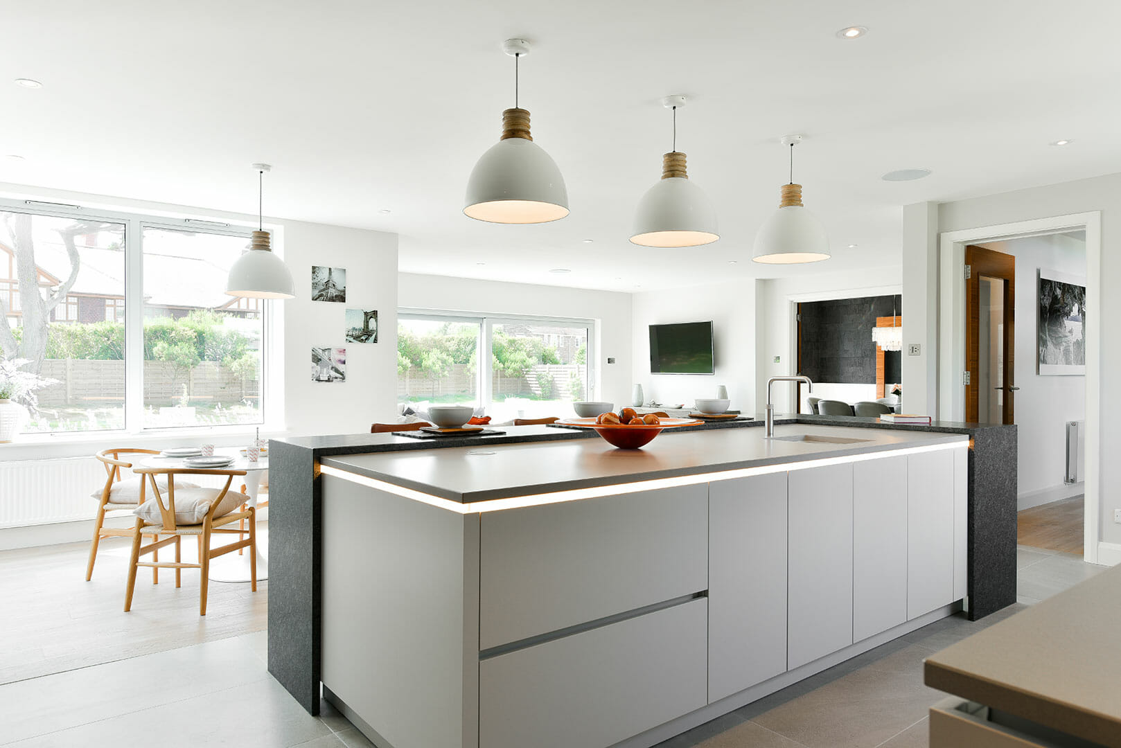 Open Plan Kitchen With Feature Island | Ashley Jay Kitchens