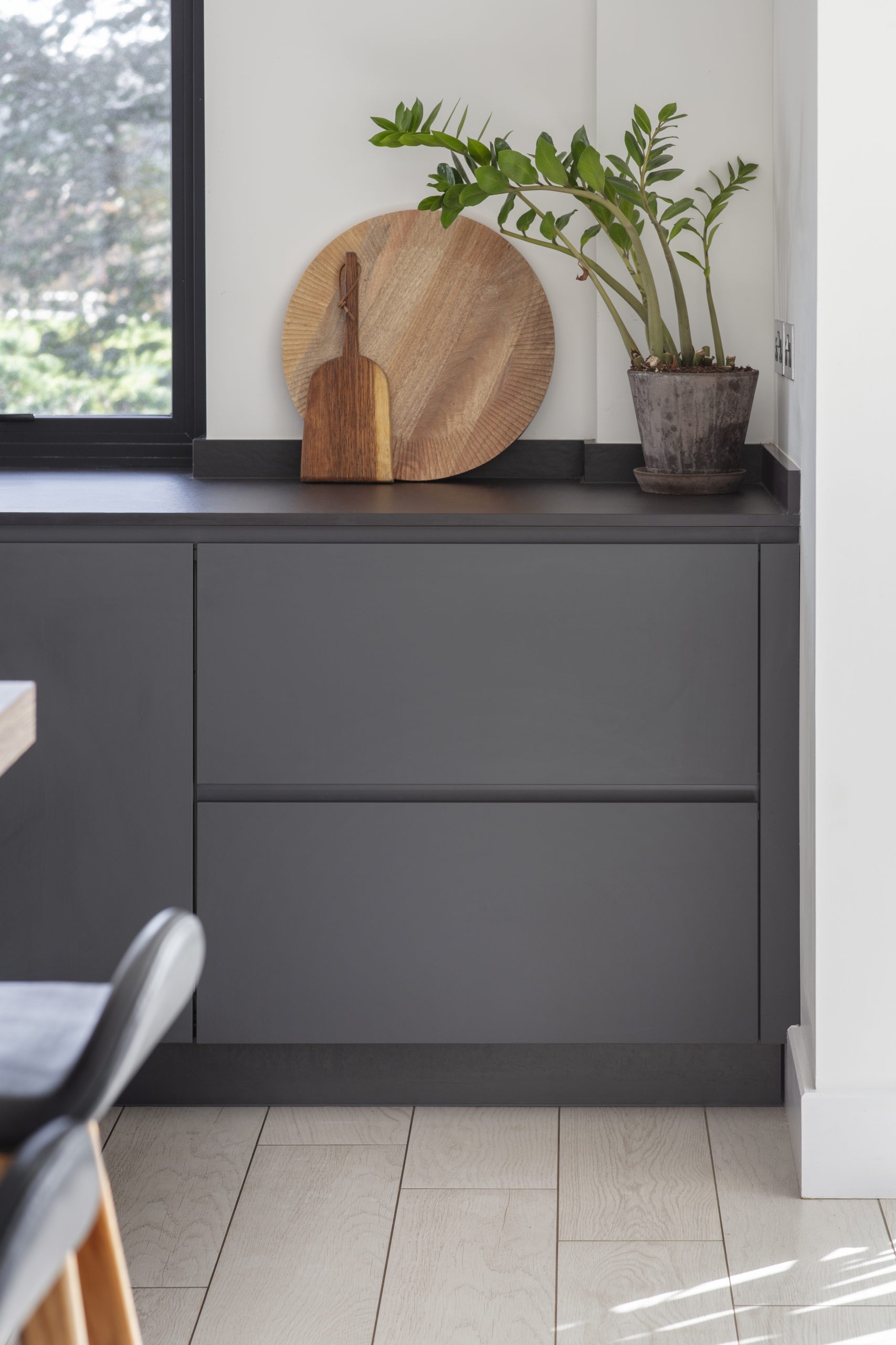 Modern Matt Black Kitchen - Ashley Jay - Luxury Kitchens Sussex