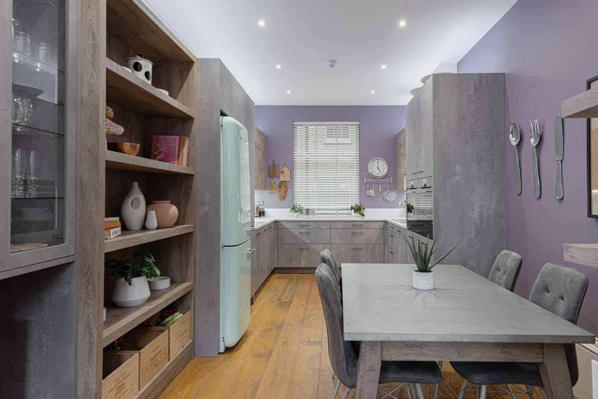 Modern Victorian Kitchen With Concrete Finish - Ashley Jay - Luxury Kitchens Sussex