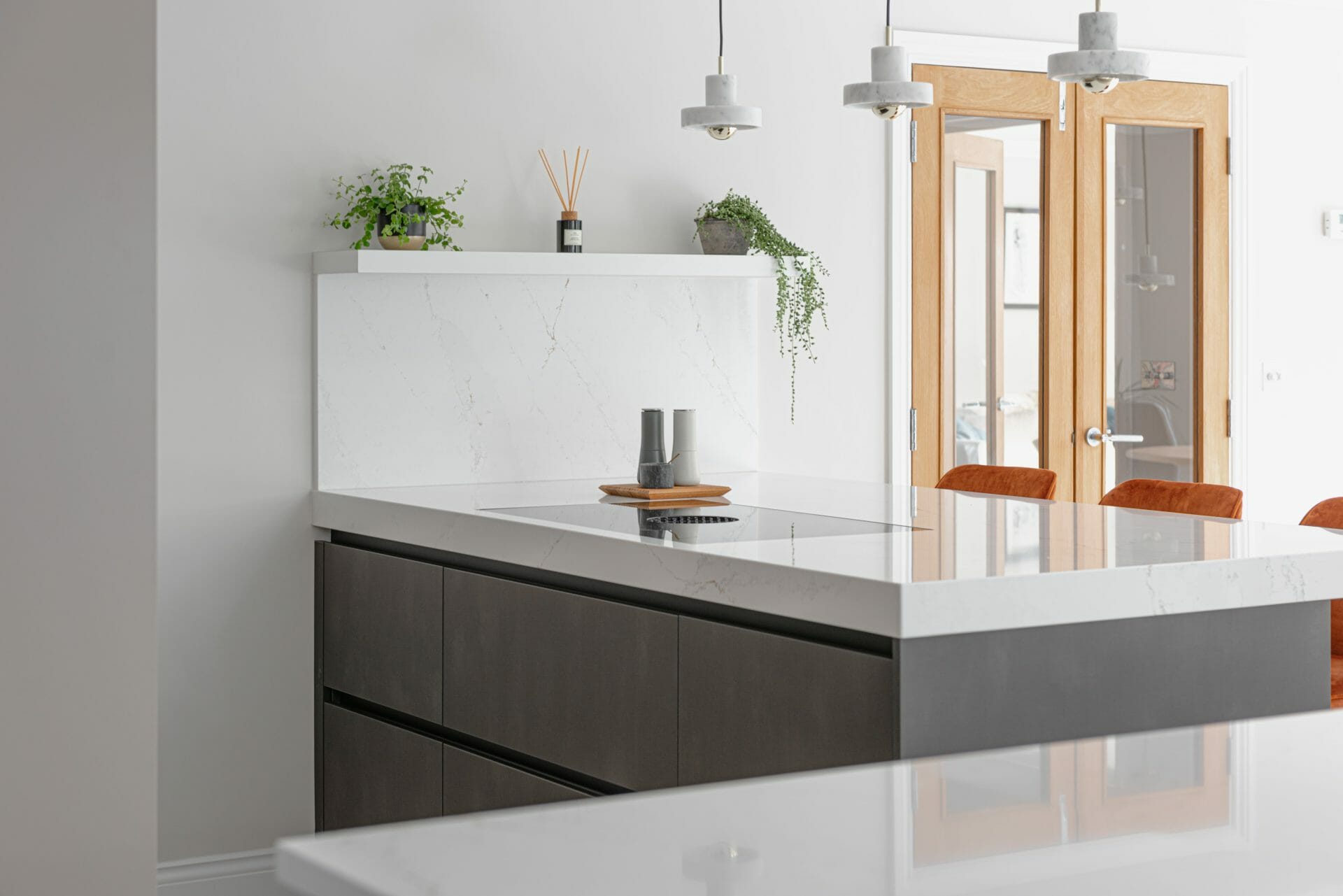 Timeless Flat Door Kitchen With Brass Handles | Ashley Jay Kitchens