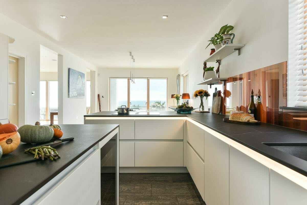 Luxury Seaside Kitchen & Stone Clad Island | Ashley Jay Kitchens